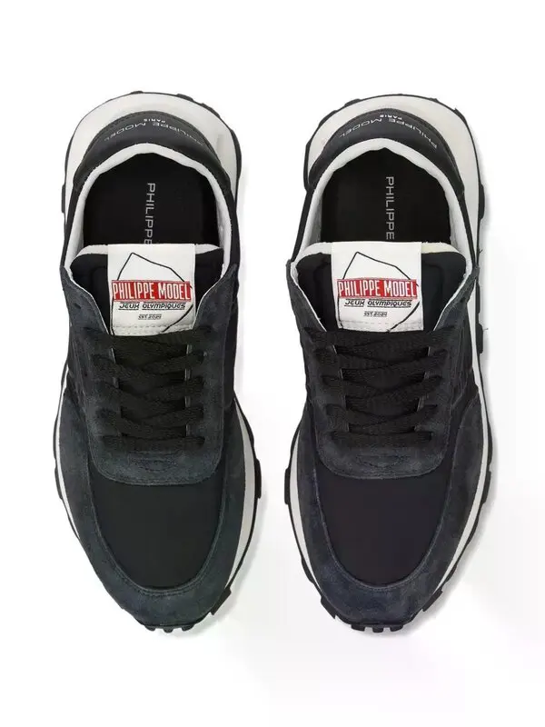 Philippe Model Panelled Running Sneakers - Black
