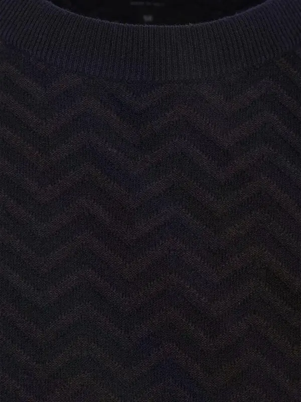 Giorgio Armani Chevron-pattern Wool Sweater