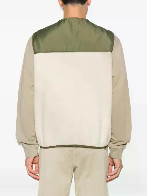 A.p.c. Fleece-paneled Zip-up Vest