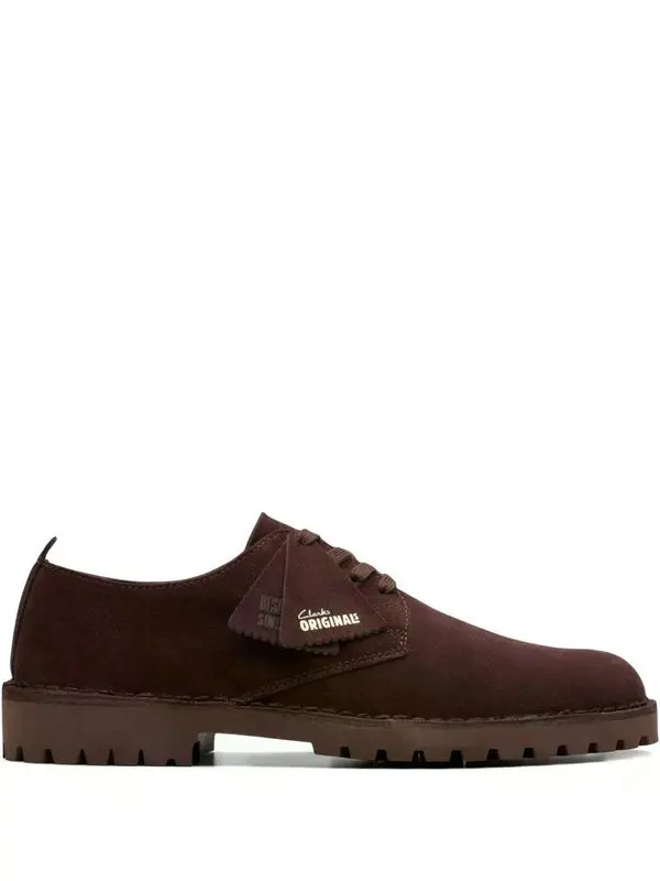 Clarks Desert Rock Derby Shoes - Brown