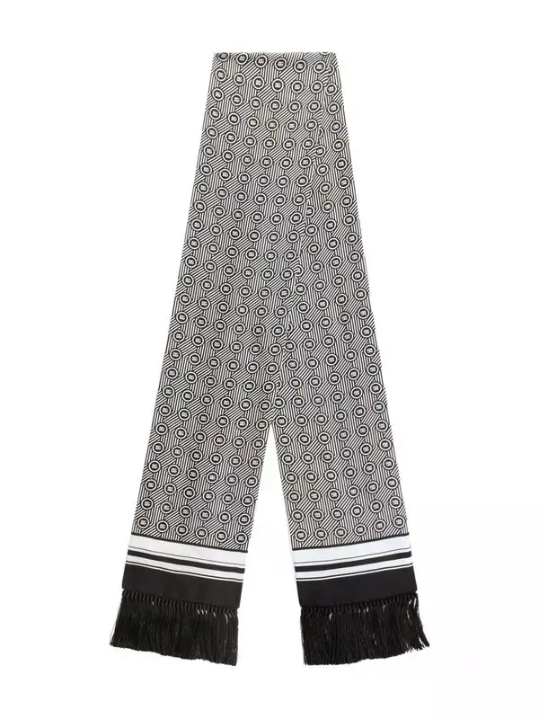 Dolce & Gabbana Geometric-pattern Fringed Scarf - Black
