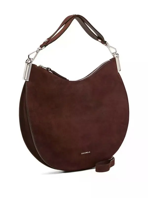 COCCINELLE Medium Sunup Crescent Suede Shoulder Bag