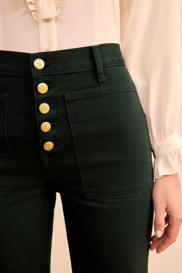 Ulla Johnson The Lou Jean Kick Flare Denim - Hunter
