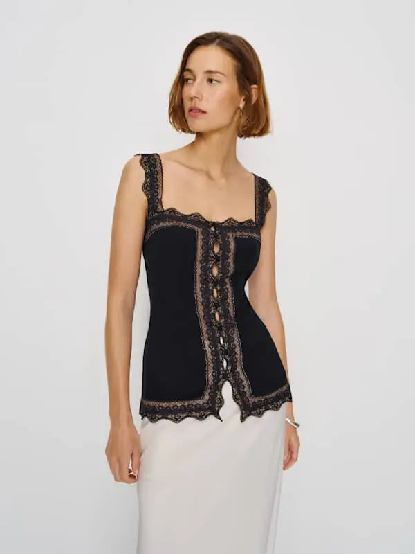 REFORMATION Austria Top - Black