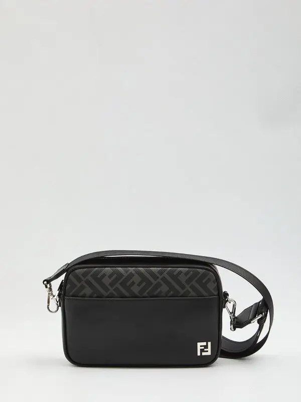 Fendi Camera Case Squared Ff Bag - Black