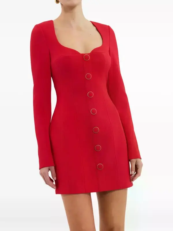 Rebecca Vallance Cameron Button-front Mini Dress
