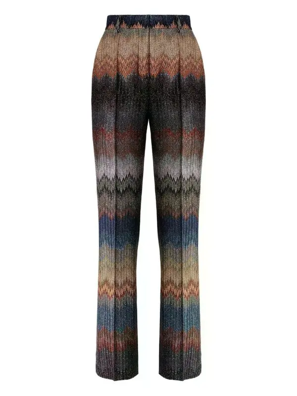 Missoni Zigzag-pattern Glitter-effect Trousers