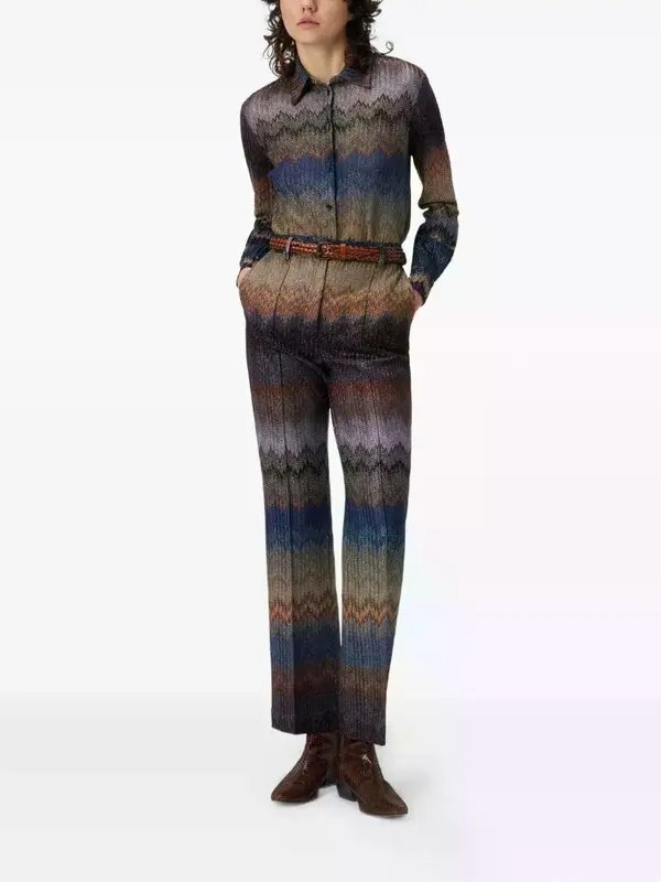 Missoni Zigzag-pattern Glitter-effect Trousers