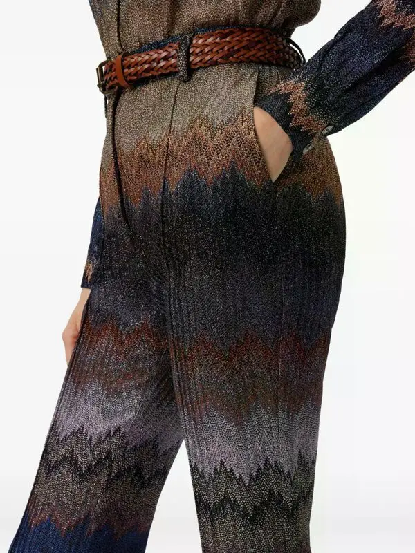 Missoni Zigzag-pattern Glitter-effect Trousers