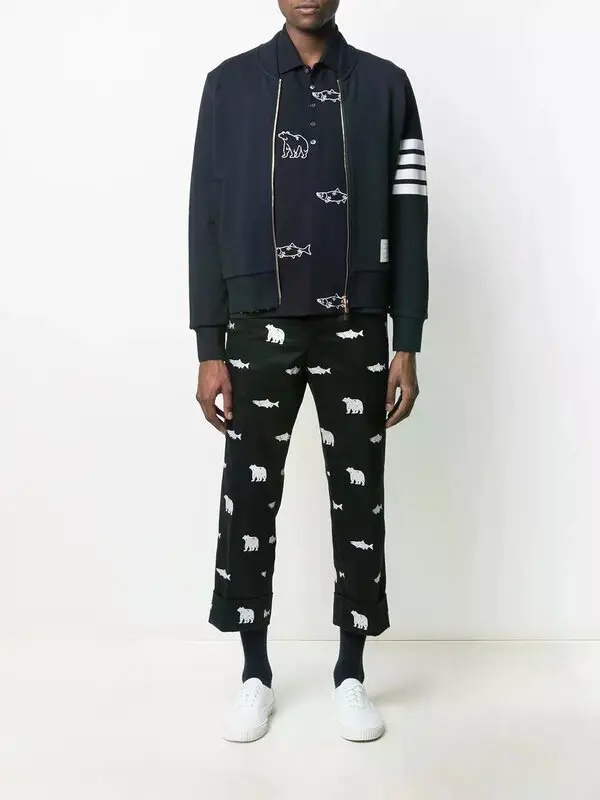 Thom Browne 4-bar Stripe Zip-up Sweatshirt