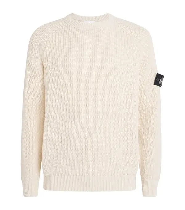 Stone Island Recycled Cotton Crew-neck Sweater - Ivory