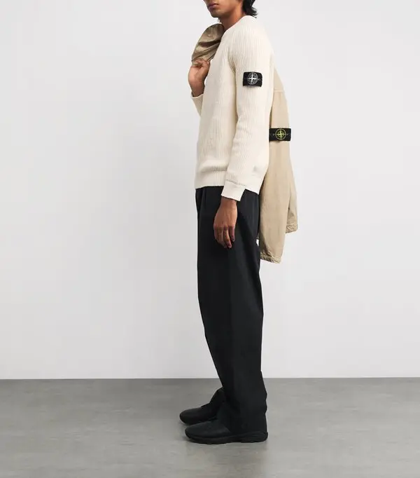Stone Island Recycled Cotton Crew-neck Sweater - Ivory