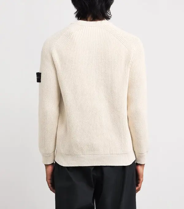 Stone Island Recycled Cotton Crew-neck Sweater - Ivory
