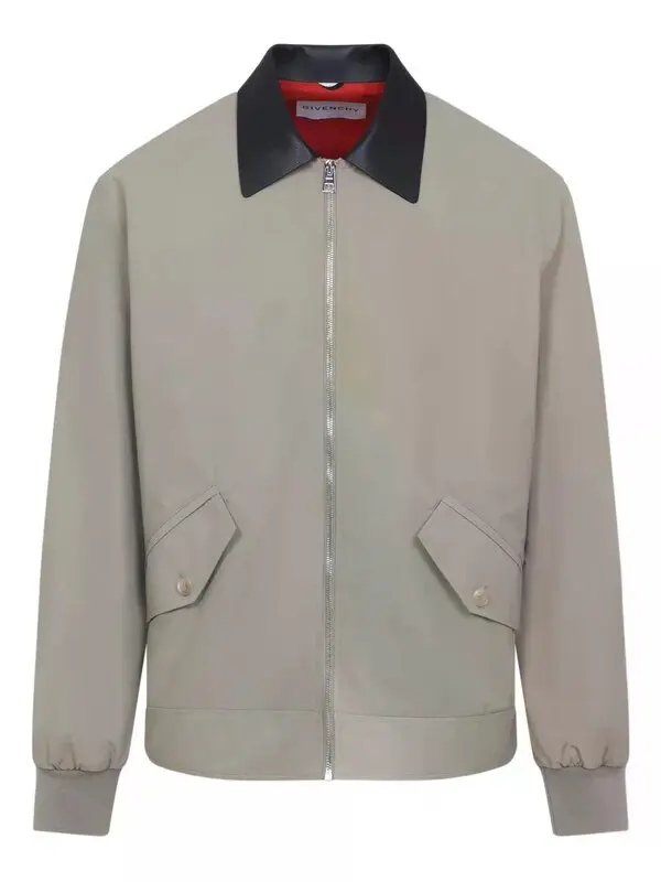 Givenchy Contrast-collar Bomber Jacket - Grey