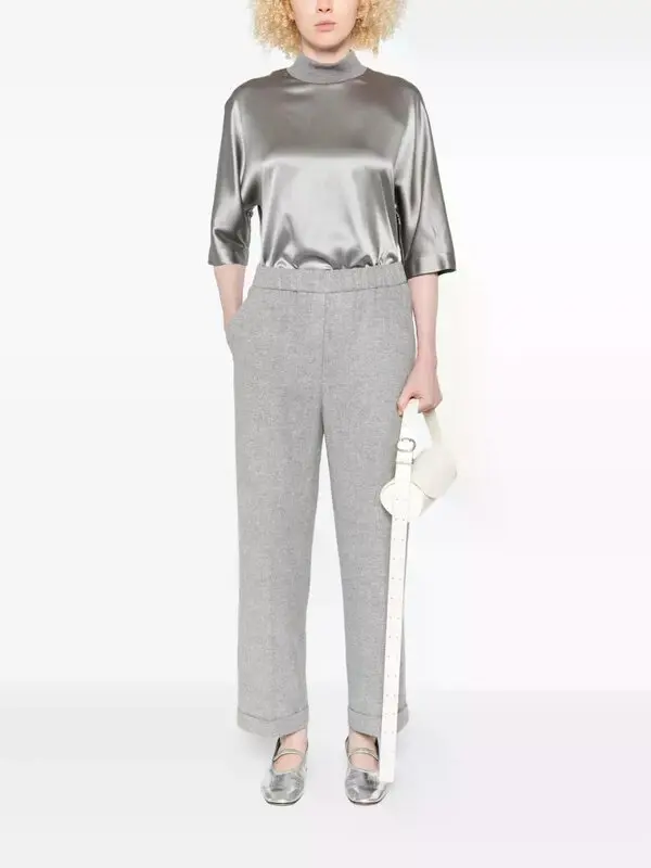 Peserico Elastic-waist Wool Trousers