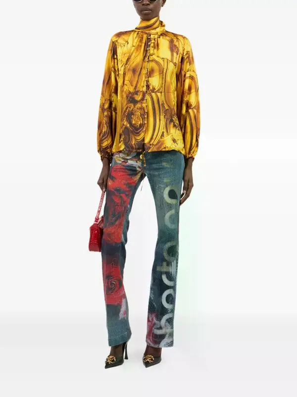 Roberto Cavalli Scarf-detail Blouse