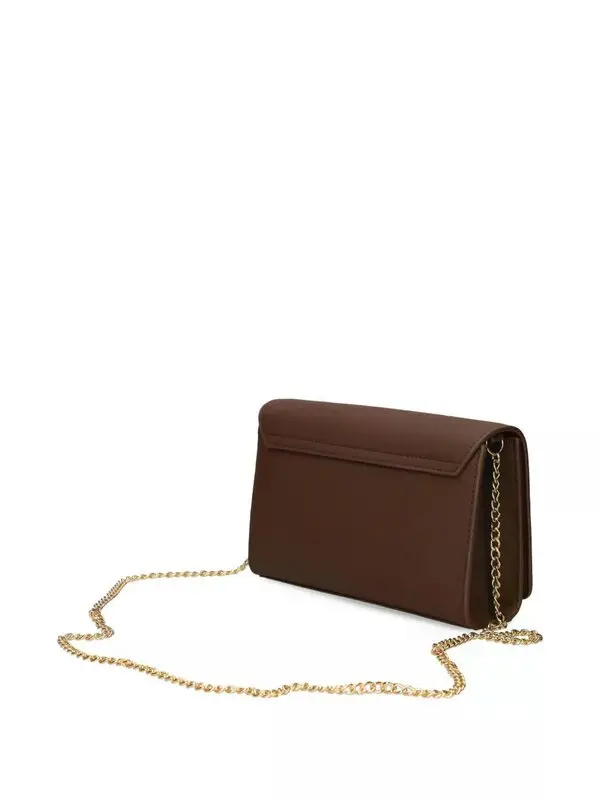 Moschino Logo Plaque Crossbody Bag - Brown