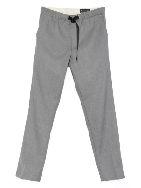 WHITE SAND Drawstring-waist Trousers - Grey
