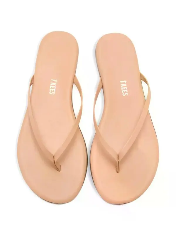 Tkees Lily Leather Thong Sandals - Neutrals