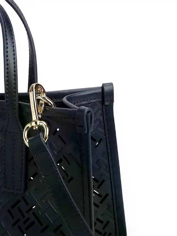 Tommy Hilfiger Monogram Cut-out Tote