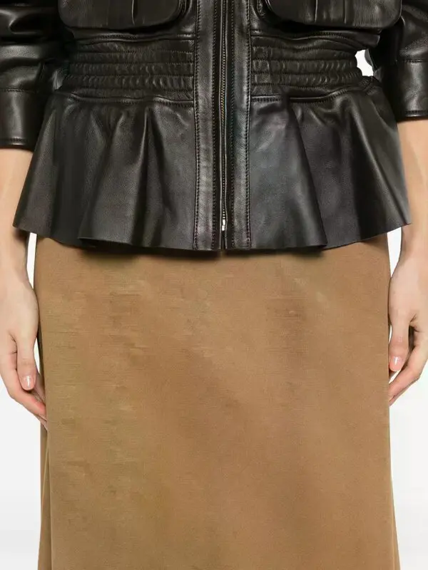 Alberta Ferretti High-waisted Midi Skirt