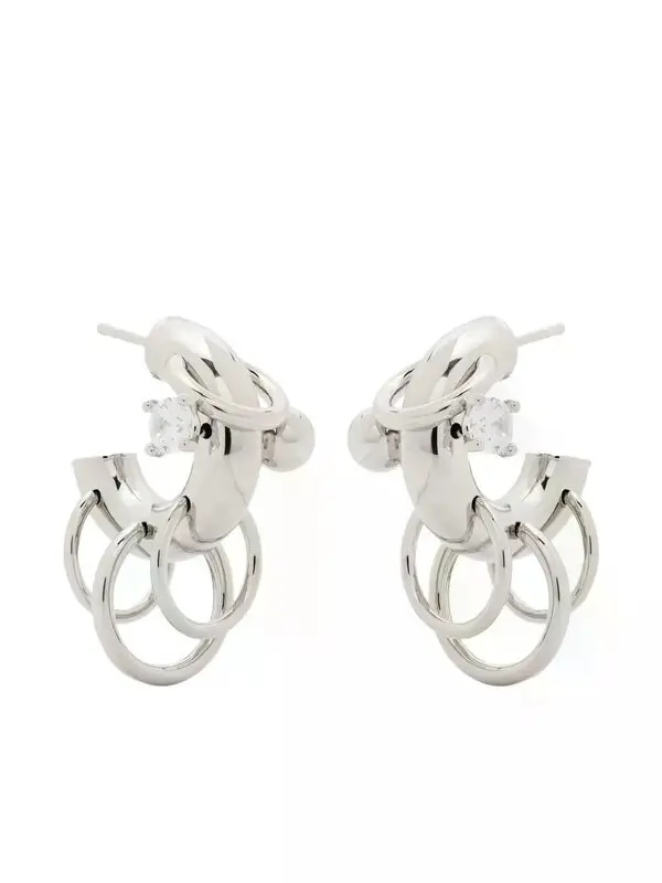 PANCONESI Pierced Embellished Hoop Earrings