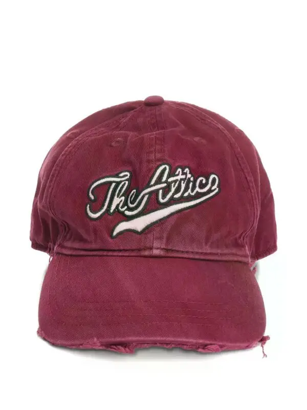 Attico Logo-embroidered Baseball Cap - Red | Editorialist display picture 3