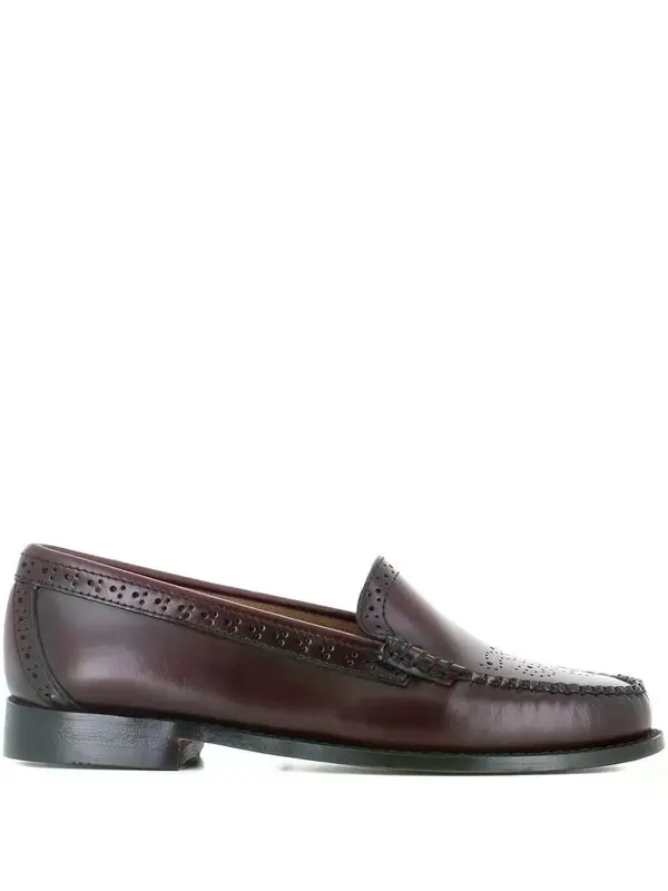 G.H.BASS Leather Perforated Loafers