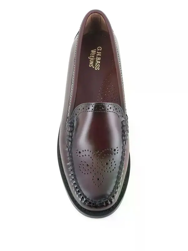 G.H.BASS Leather Perforated Loafers