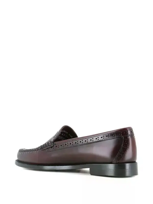 G.H.BASS Leather Perforated Loafers