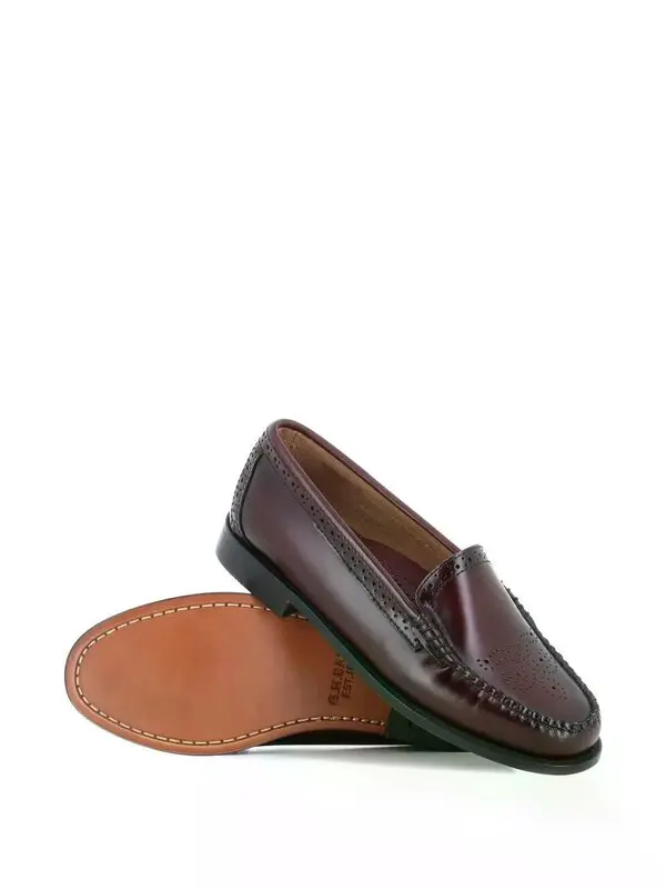 G.H.BASS Leather Perforated Loafers