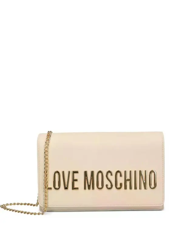 Moschino Logo-plaque Crossbody Bag - Neutrals