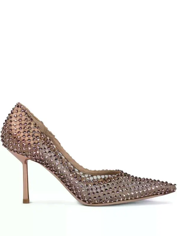 LE SILLA 90mm Gilda Crystal-embellished Mesh Pumps - Pink