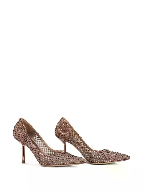 LE SILLA 90mm Gilda Crystal-embellished Mesh Pumps - Pink