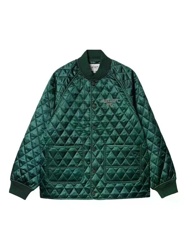 Carhartt Work In Progress Alumni Liner Quilted Bomber Jacket - Green
