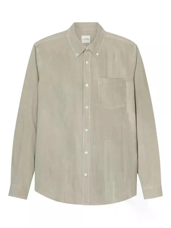 Closed Button-down Corduroy Shirt