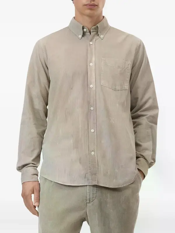 Closed Button-down Corduroy Shirt