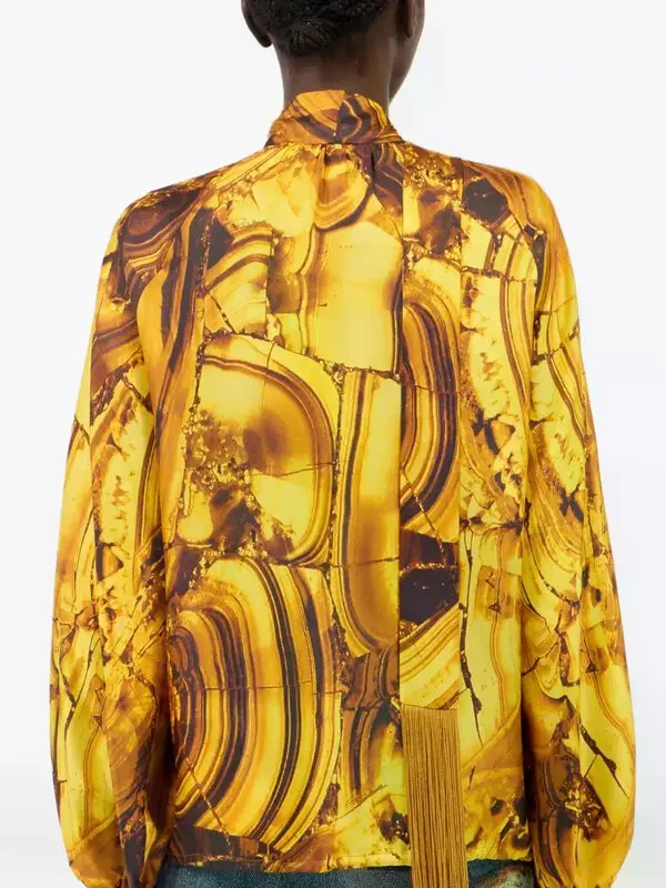 Roberto Cavalli Scarf-detail Button Down Blouse