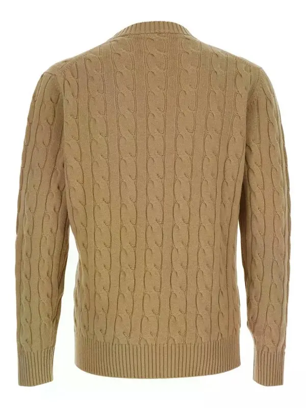 KANGRA Cable-knit Crew-neck Sweater - Neutrals