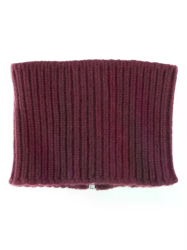 SA SU PHI Ribbed Zip Neck-warmer Scarf - Red