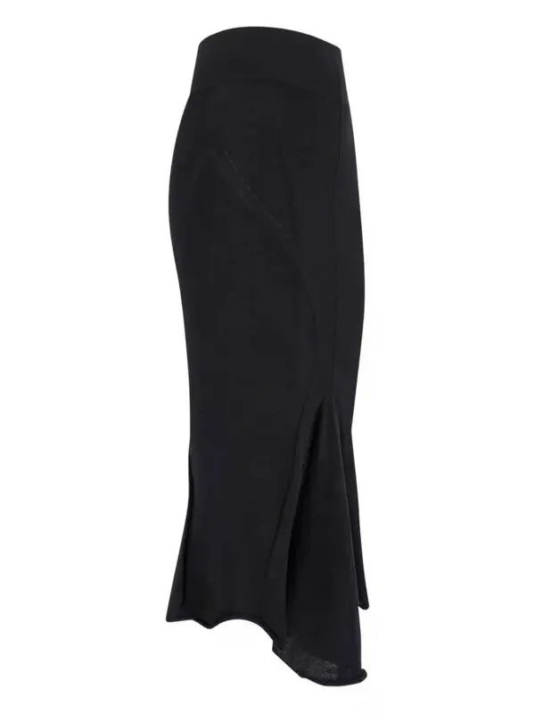 Rick Owens Asymmetric Fishtail Midi Skirt
