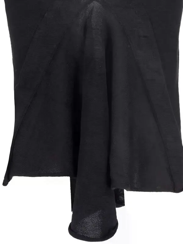 Rick Owens Asymmetric Fishtail Midi Skirt