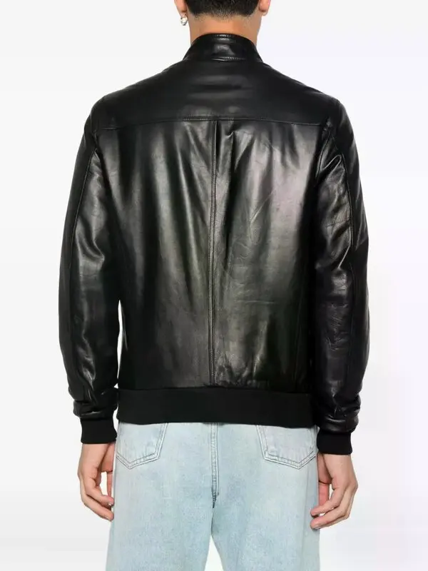 BARBA NAPOLI Dakota Leather Jacket - Black