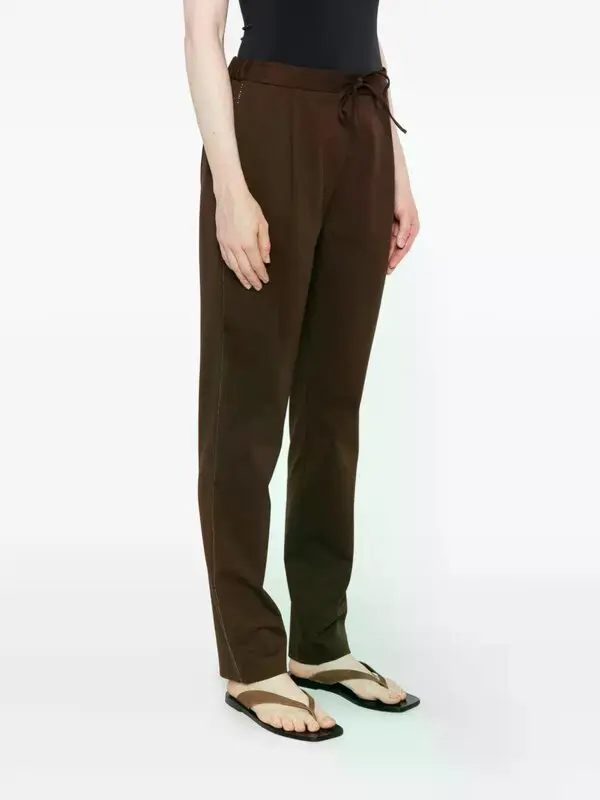 Fabiana Filippi Pleated Drawstring Trousers - Brown
