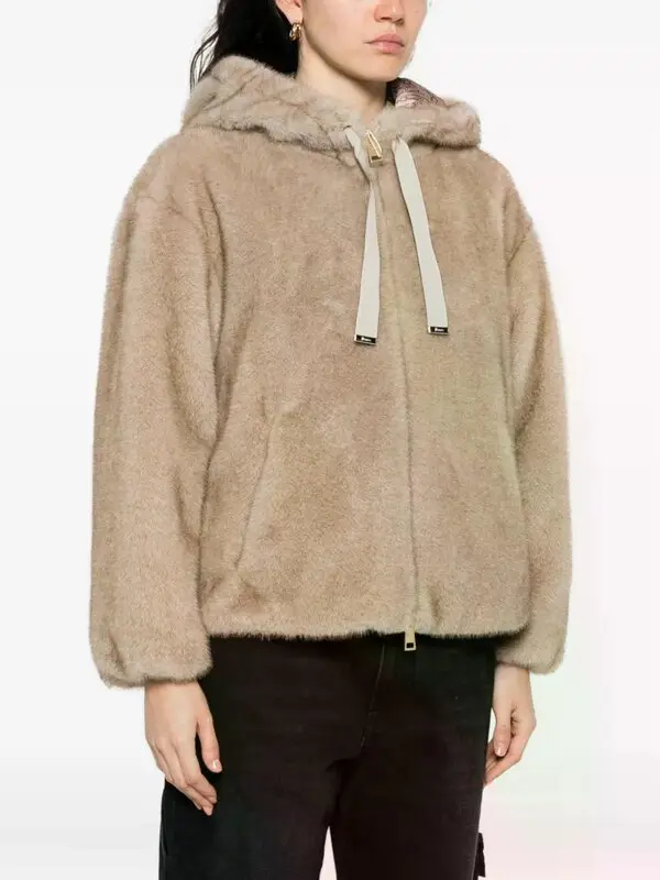 Herno Hooded Zip-up Jacket - Brown