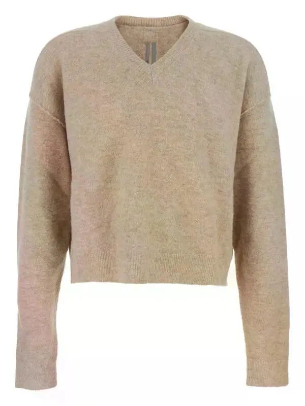 Rick Owens V-neck Long Sleeve Sweater - Neutrals