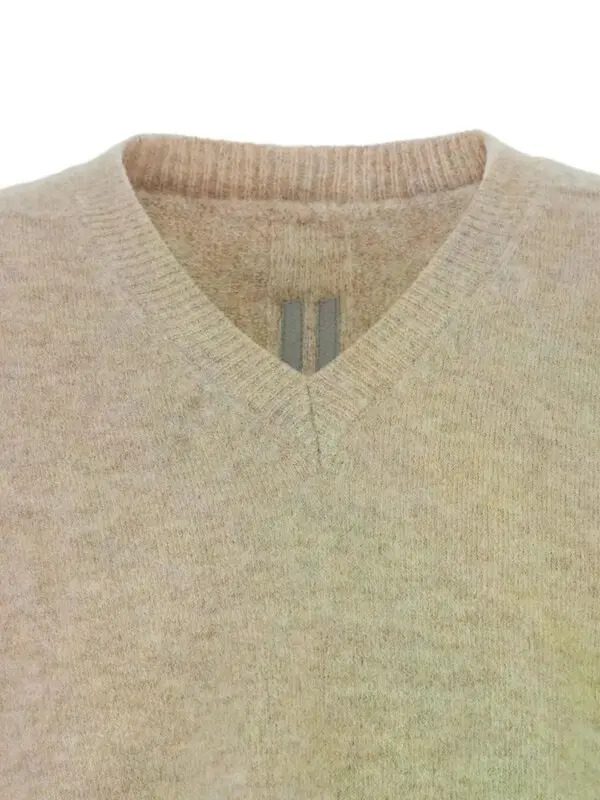 Rick Owens V-neck Long Sleeve Sweater - Neutrals