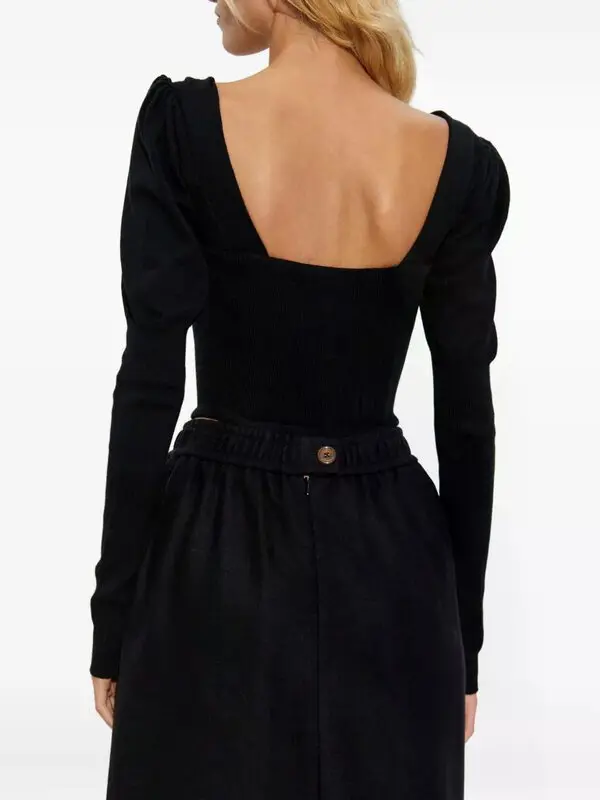VIVIENNE WESTWOOD Bea Puff-sleeve Corset Top - Black