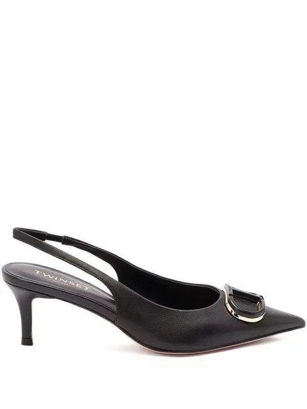 TWINSET Leather Slingback Pumps