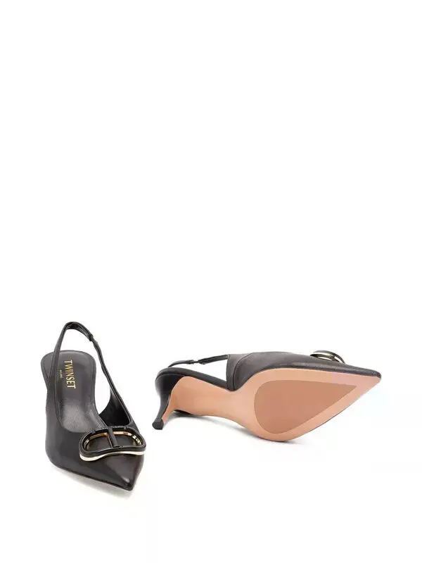 TWINSET Leather Slingback Pumps
